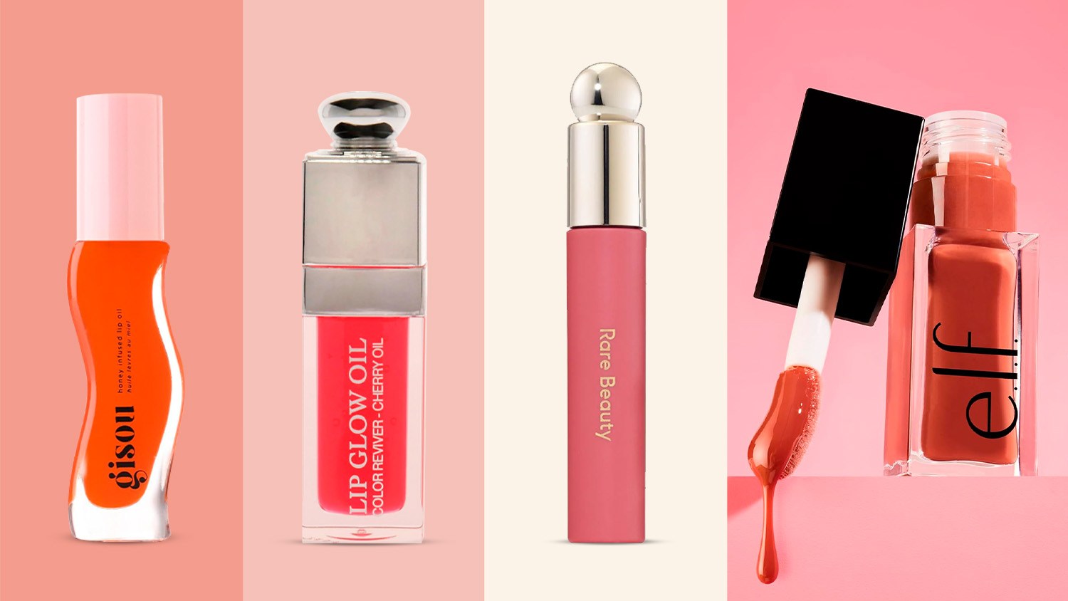 These lip oils come in hues perfect for spring