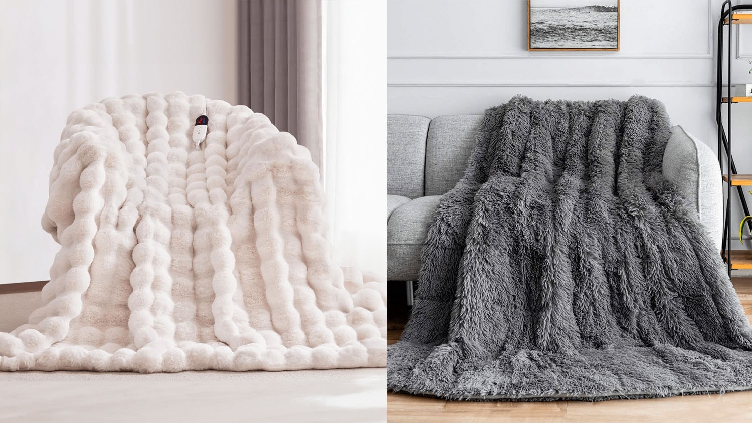 Warm electric and weighted blankets that are actually super stylish