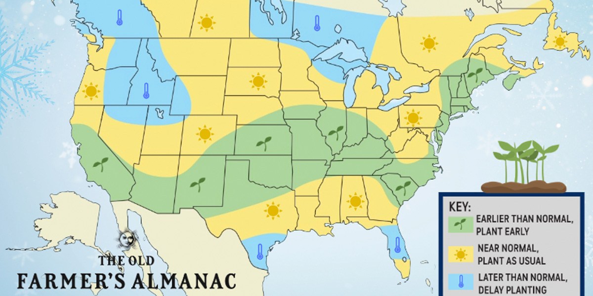 The Old Farmer’s Almanac has released its ‘Last Frost Date’ map | FOX40 ...